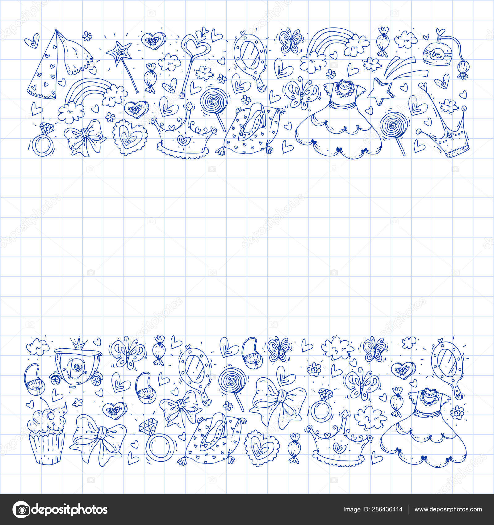 Princess birthday party for little girls. Kindergarten, school children ...