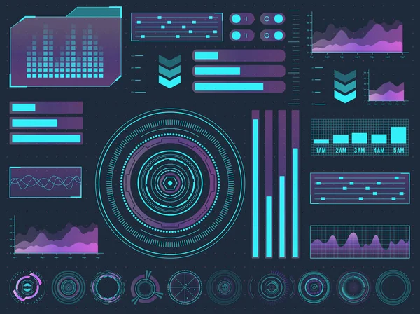 HUD and UI Set Elements, Sci Fi Futuristic User Interface, Tech and Science Design Stock Vector ...