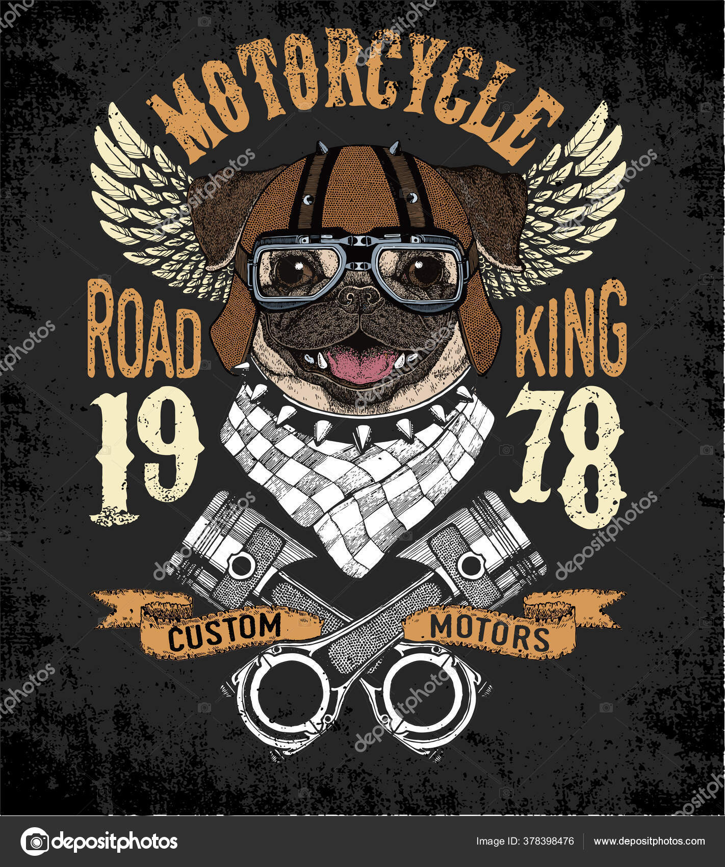 Motorcycle vector typography. Cool animal for t-shirt graphics, vectors ...