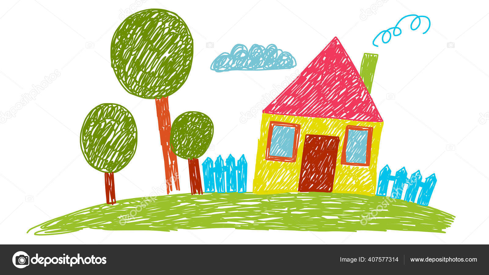 How To Draw A Mansion For Kids Mansion Drawing For Kids