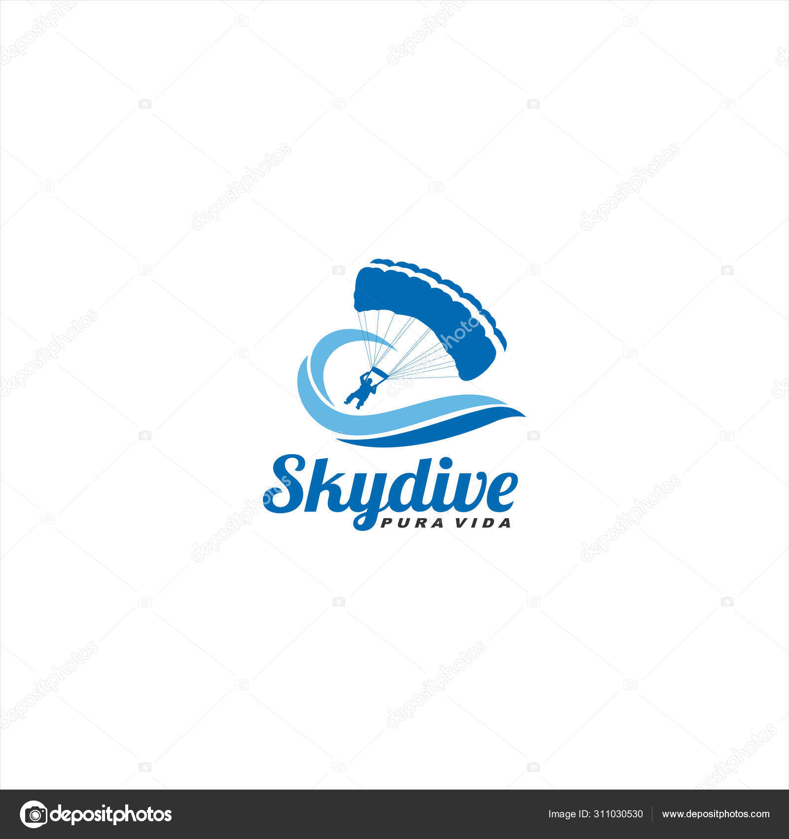Skydive Logo Design Inspiration Idea Stock Vector Image by ©rycw #311030530