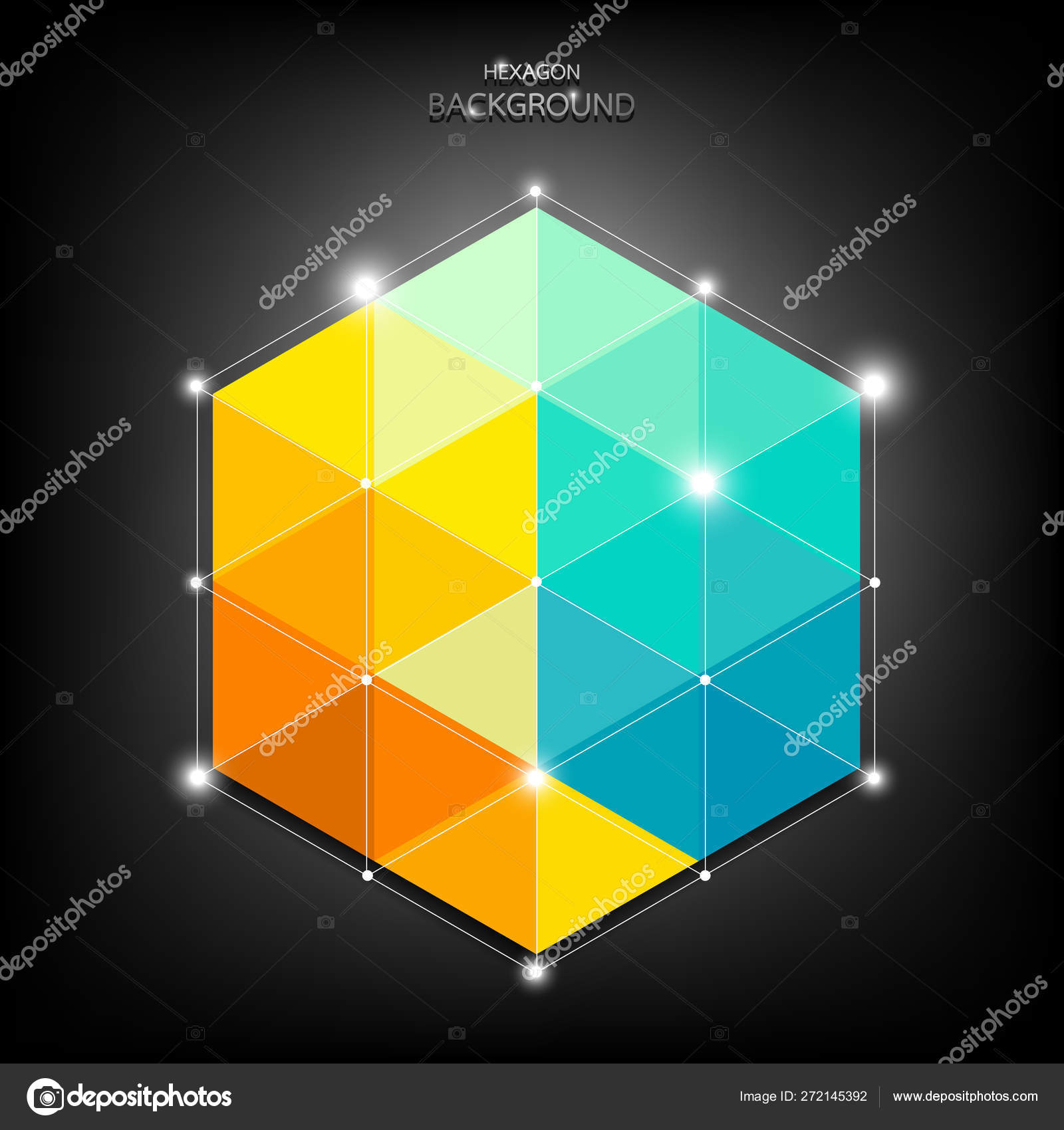 Hexagon abstract background light design Stock Vector by ©wissanu ...