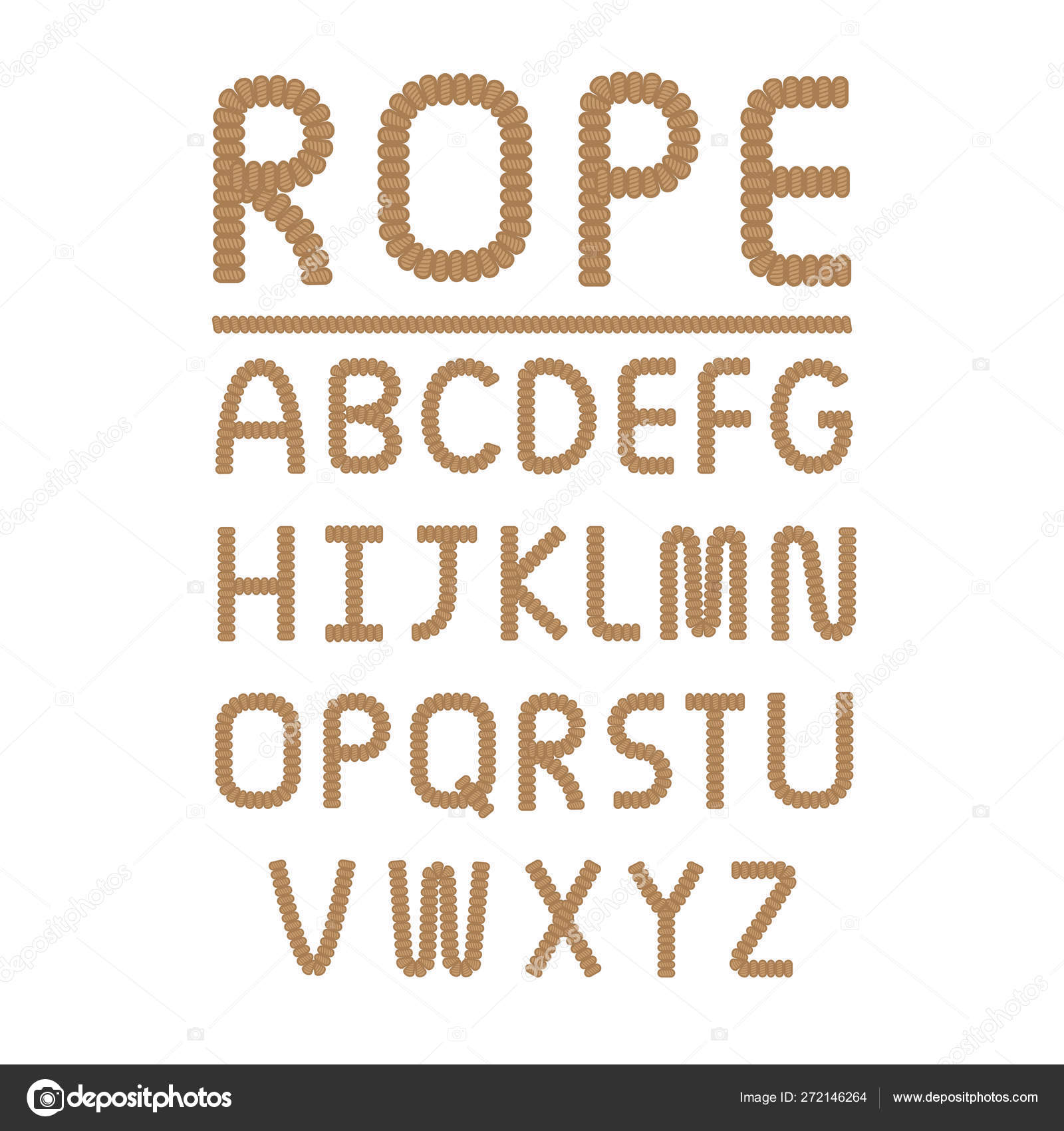 Rope font design Stock Vector Image by ©wissanu #272146264