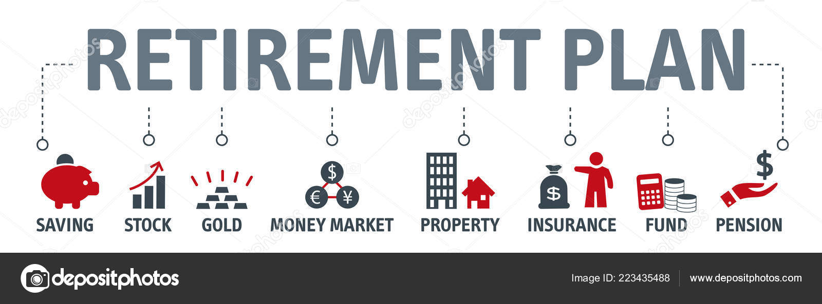 Banner Retirement Planning Vector Illustration Retirement Plan Growth ...