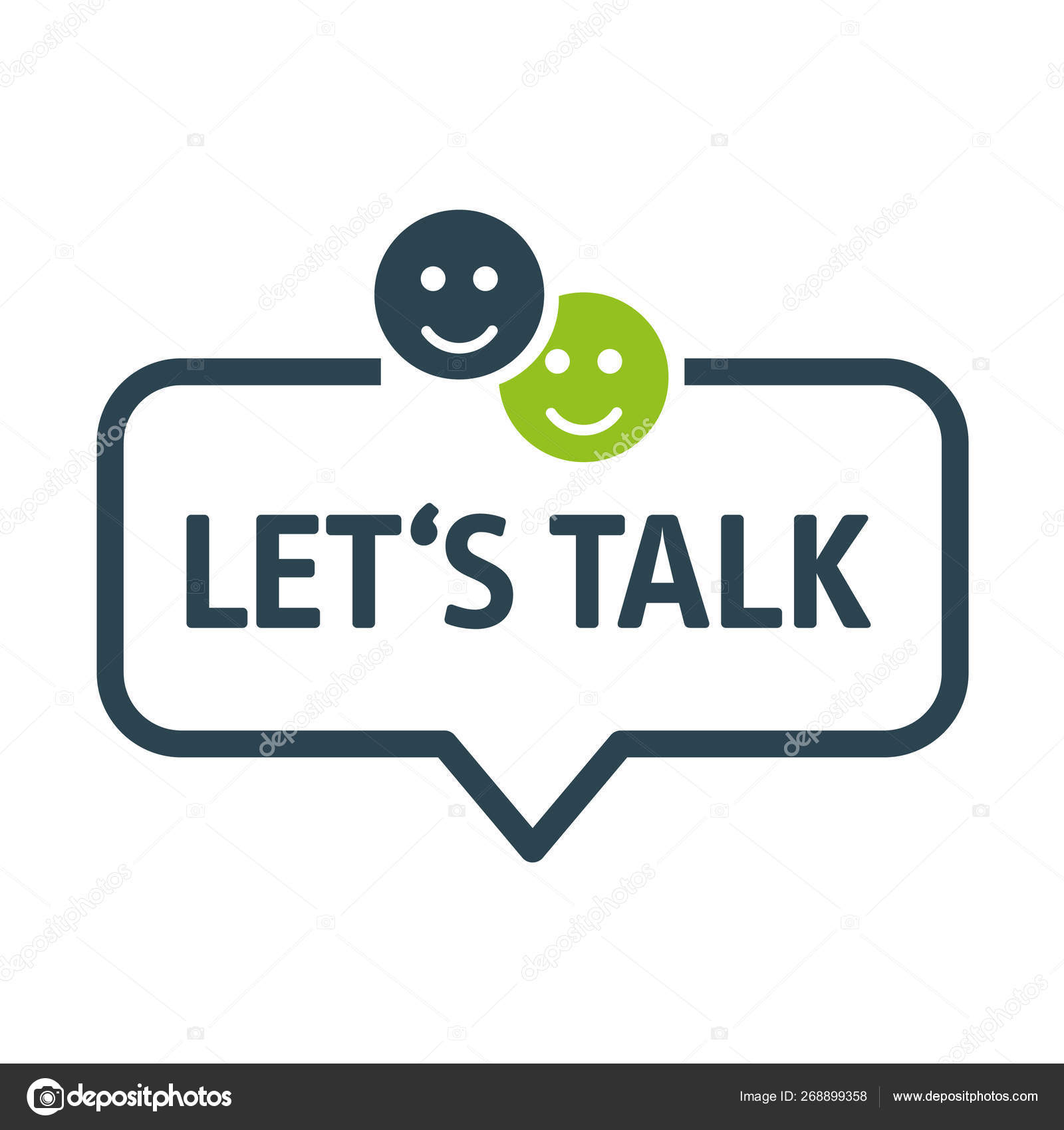 Speech bubble LETS TALK Vector Illustration Stock Vector by ...