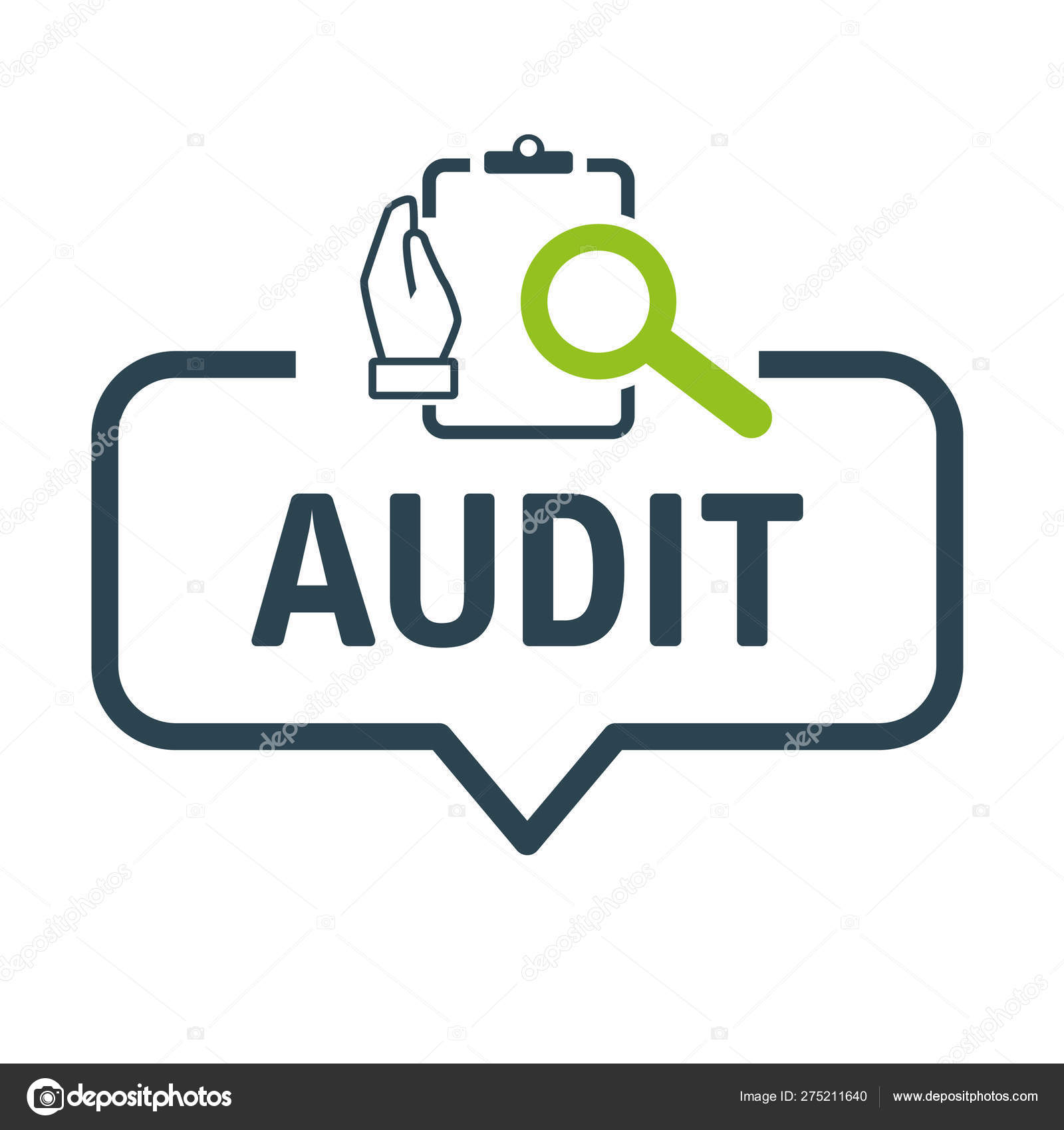 Speech bubble AUDIT Vector Illustration Stock Vector by ©trueffelpix 275211640