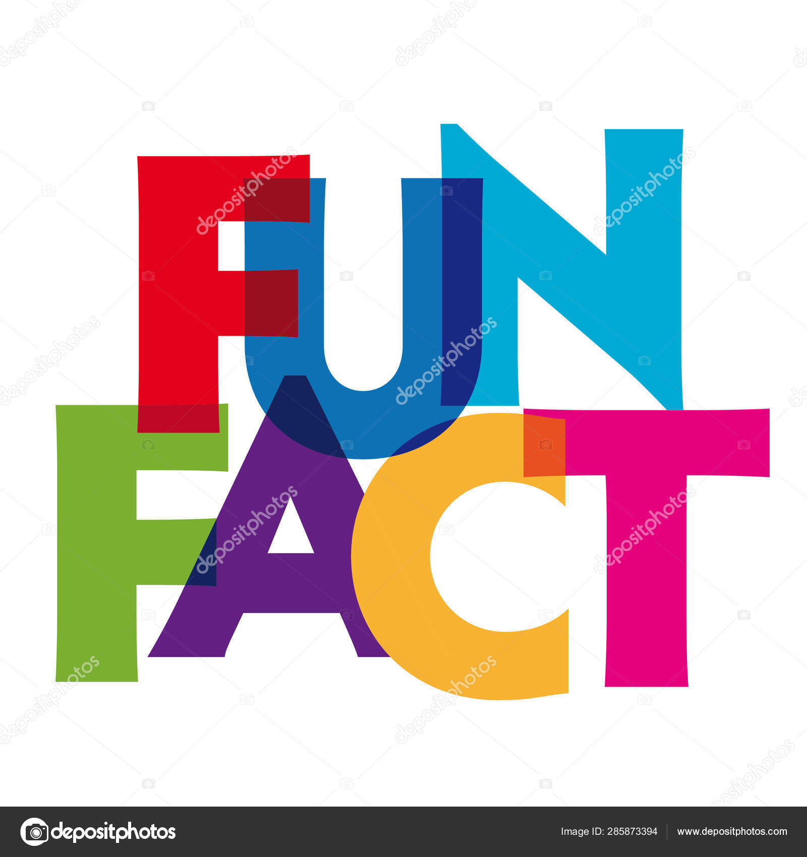Fun Fact. - vector of stylized colorful font Stock Vector Image by ...