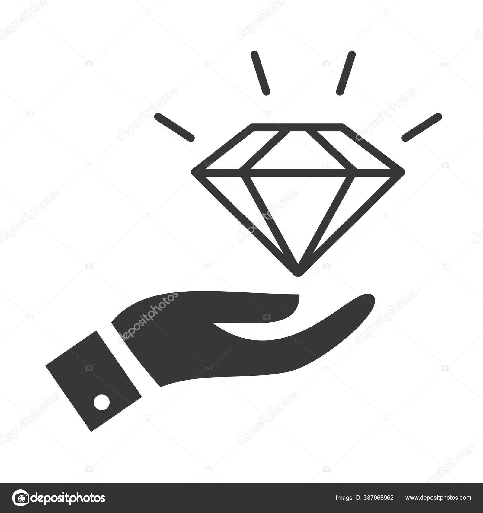 Diamond Quality Valuable Icon Vector Design Concept Icon White ...