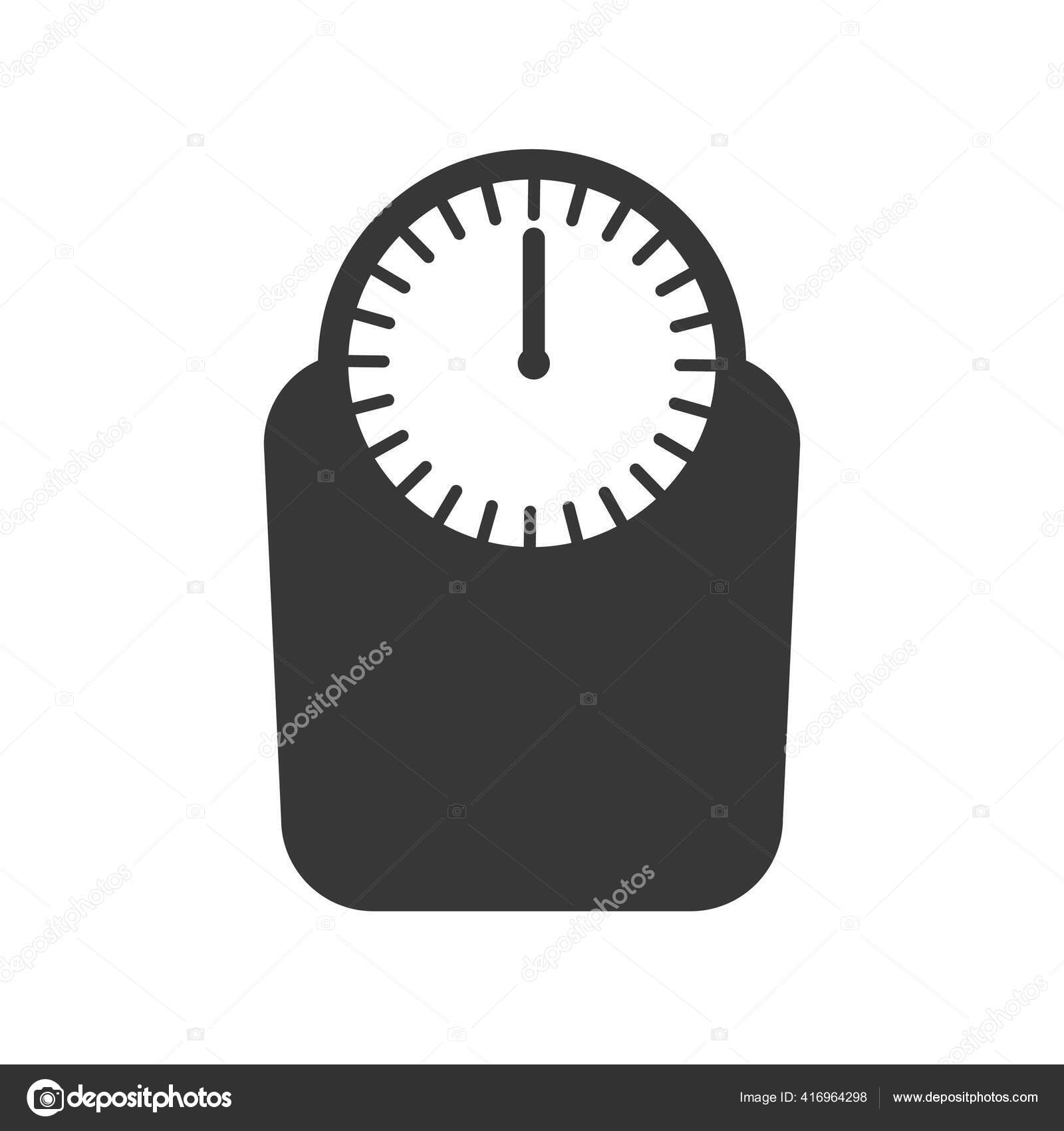 Diet Scale Icon Symbol Icon Pictogram Isolated White Background Vector ...
