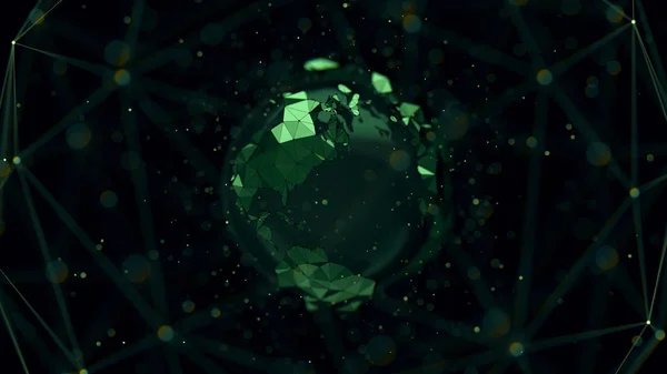 Abstract Crypto Cyber Security Technology Global Network Background ...