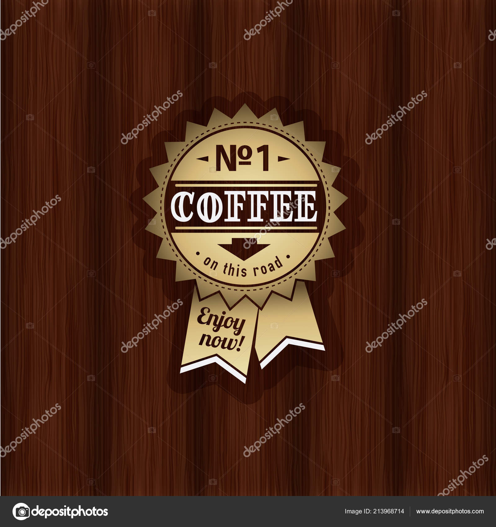 Gold coffee or cafe logo Stock Vector by ©Antisana 213968714