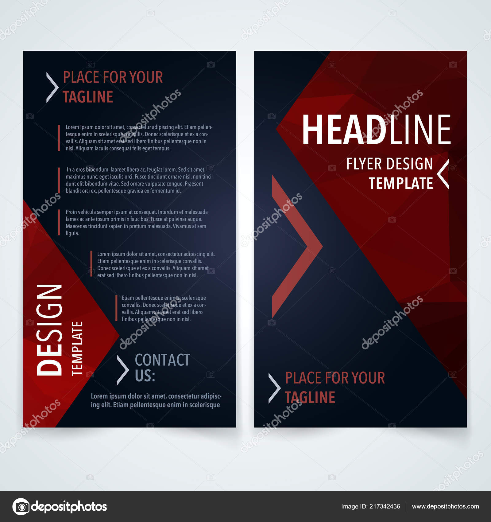 Flyer or brochure triangle template Stock Vector by ©Antisana 217342436