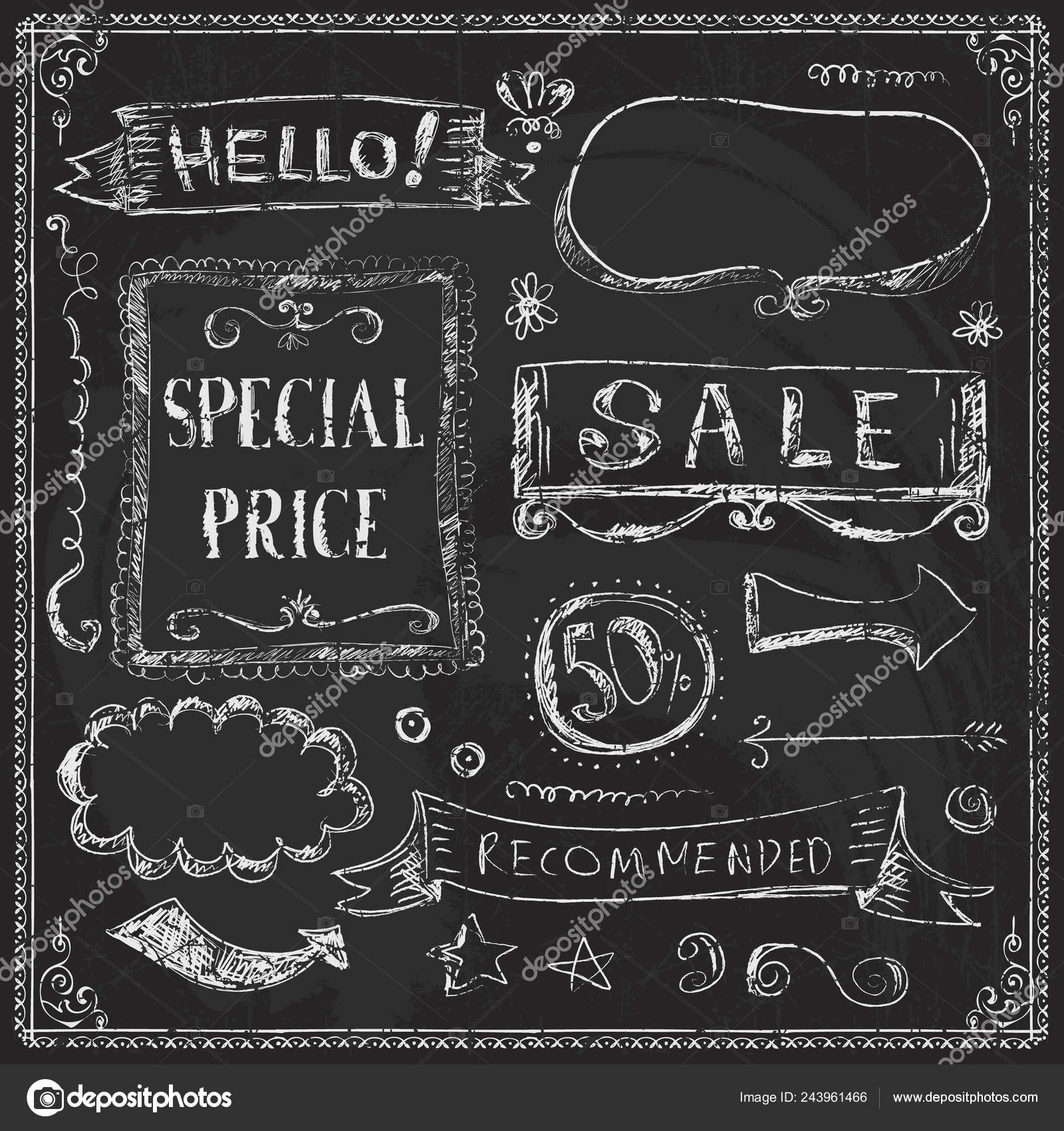 Chalkboard Doodle Frame