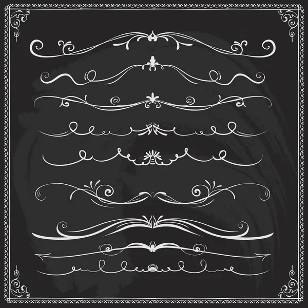 Hand drawn line border frame design elements set Stock Vector by ... Hand drawn line border frame design elements set Stock Vector by ...