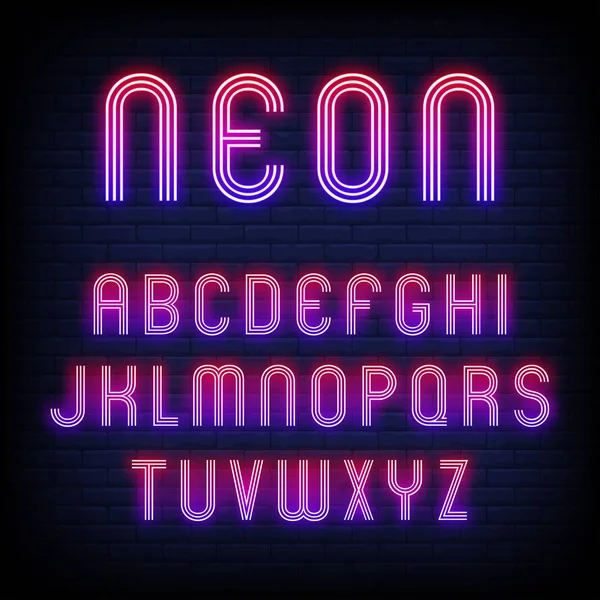 Font Neon Light Alphabet Glow Light Neon Stock Vector Image by ©bohlam ...