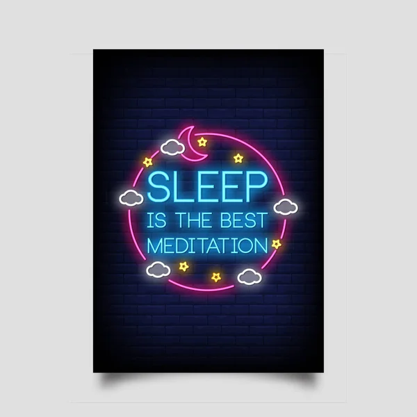 Good Night Sleep Tight Phrase Poster Neon Style Inspirational Quote ...