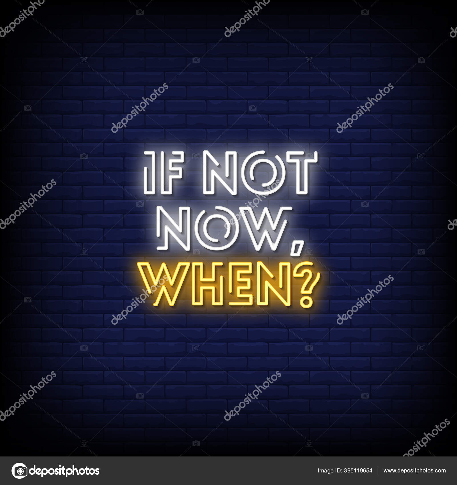 Now Lettering Neon Sign Stock Vector Image by ©bohlam #395119654