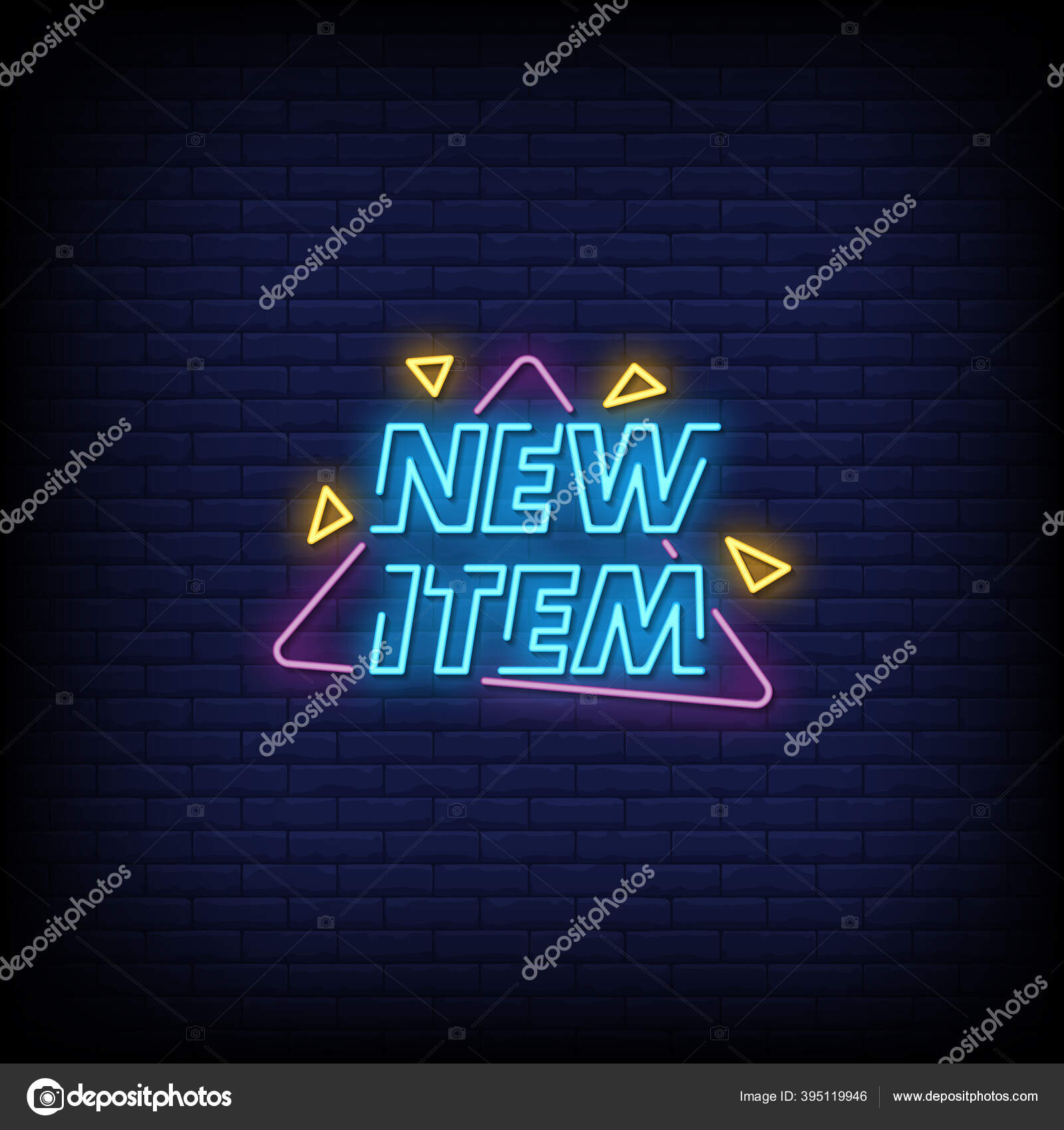 New Item Lettering Neon Sign Stock Vector Image by ©bohlam #395119946