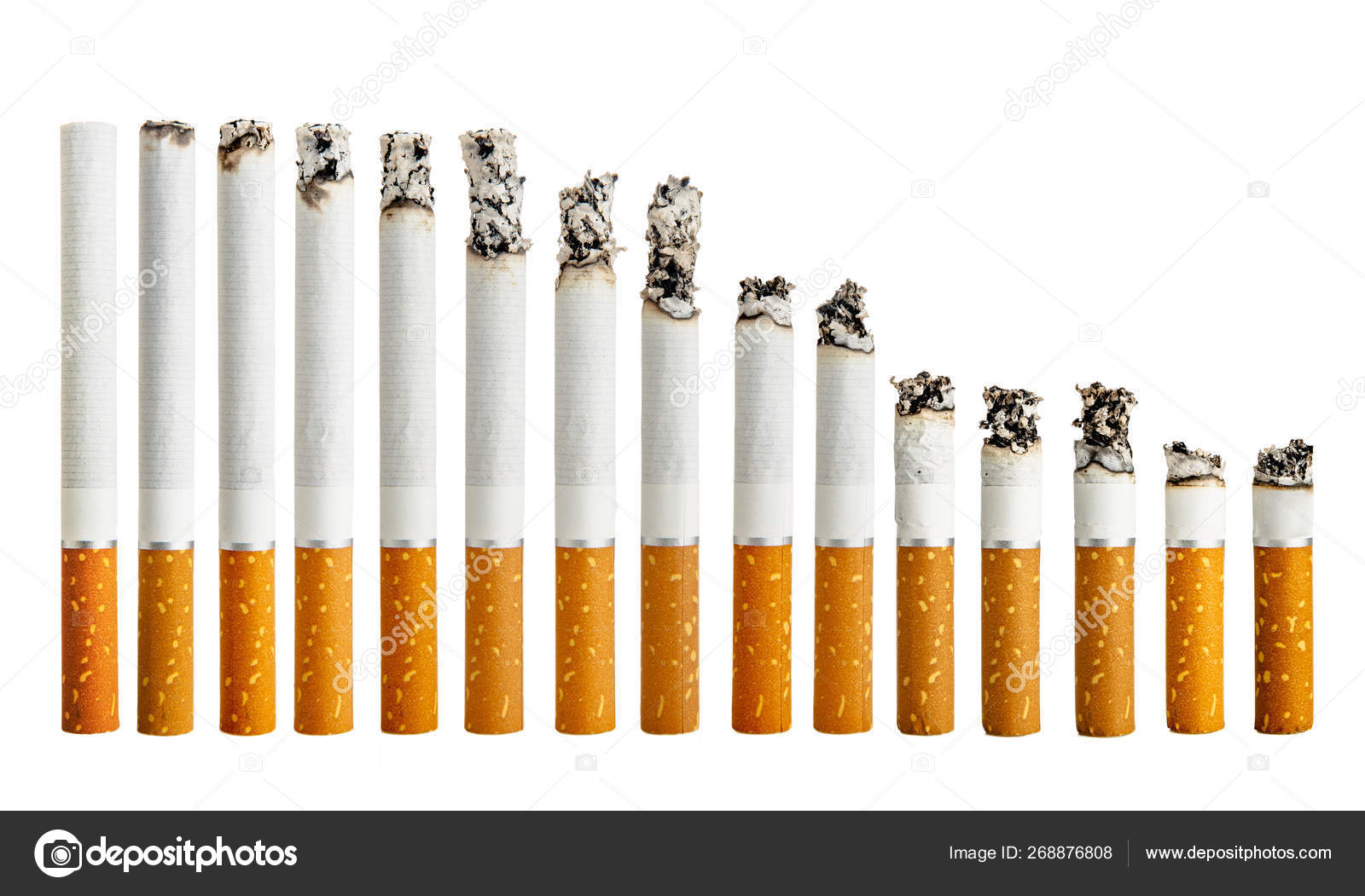 Cigarettes Line Isolated White — Stock Photo © abramovaelena #268876808
