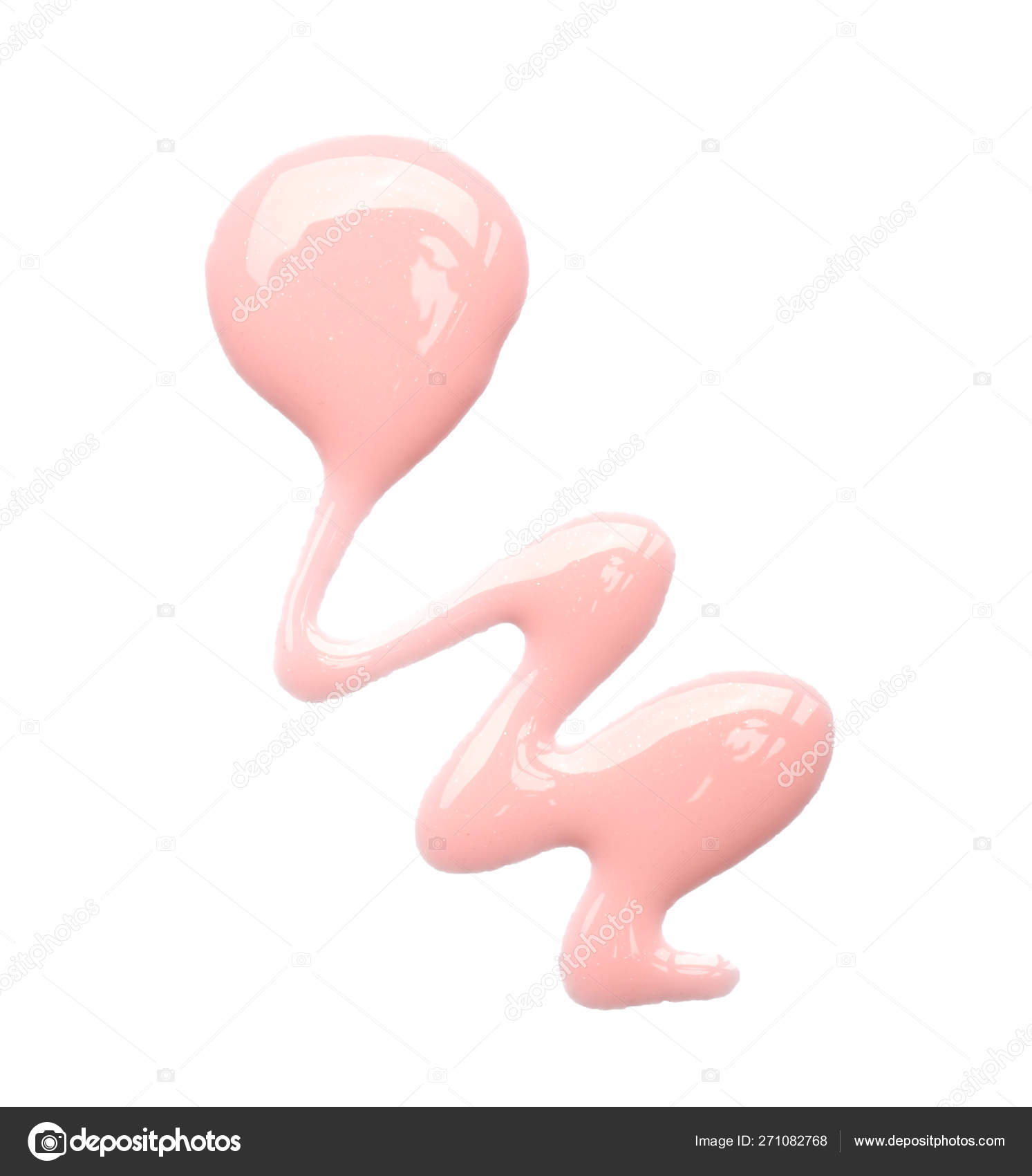 Light Rose Color Liquid Paint Splash White Background — Stock Photo ...