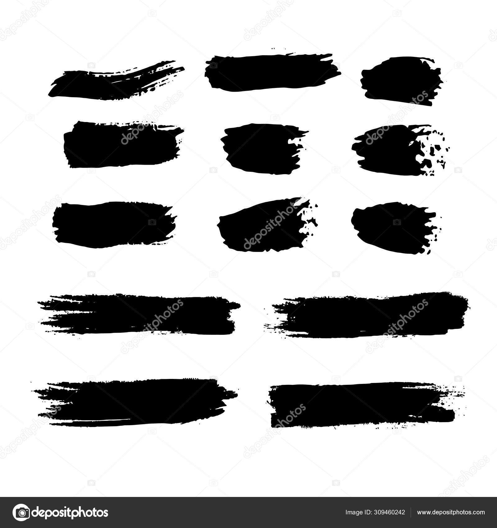 Vektor schwarzer Pinselstrich, Linie, Textur, Hintergrund für Text ...