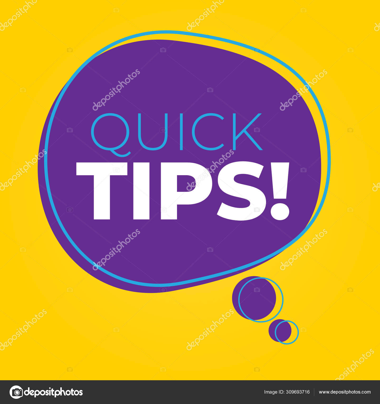 Quick Tips sign over watercolor art brush stroke paint Vector Stock ...