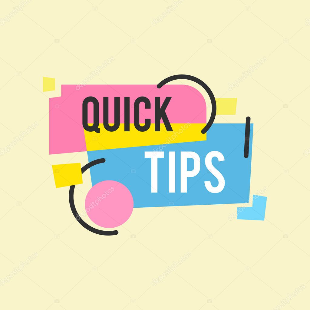 Consejos rápidos Consejos útiles modernos Ilustración vectorial 2024