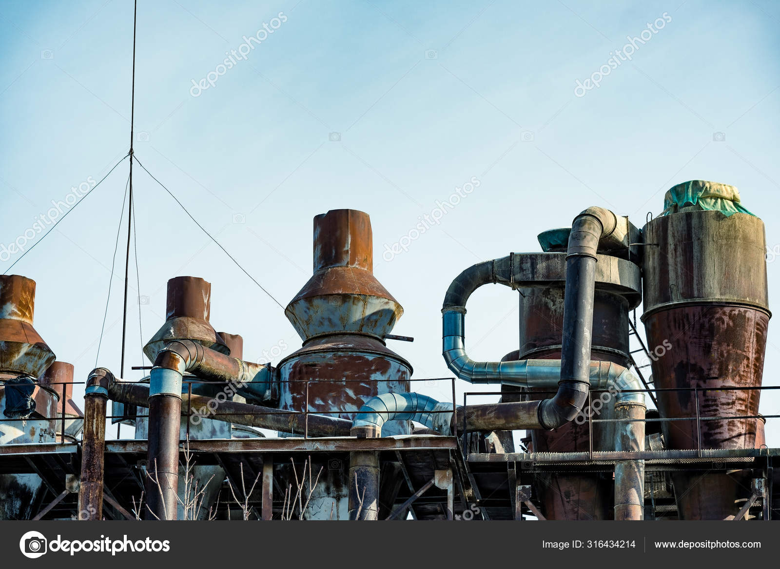 Old Rusty Industrial Pipes Factory Stock Photo by ©Aleksmfoto 316434214