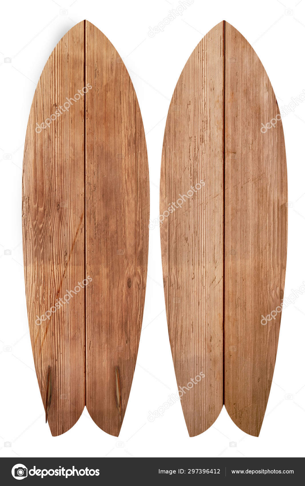 Vintage Wood Fish Board Surfboard Isolated White Clipping Path Object ...