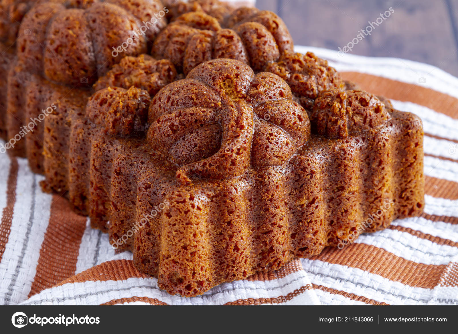 Fresh Baked Loaf Pumpkin Bread Baked Decorative Fall Themed Pan Stock ...