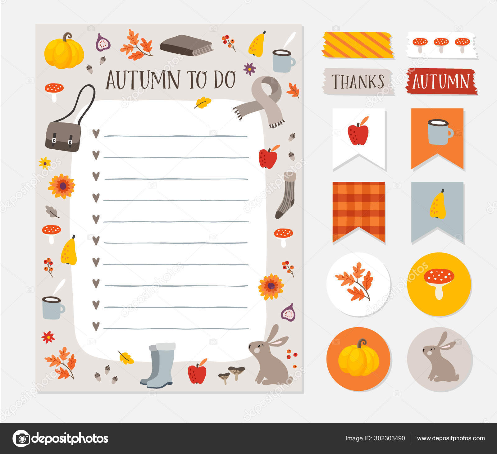 Materials Autumn Stickers Planner Stickers Sticker Seasonal Stationery ...