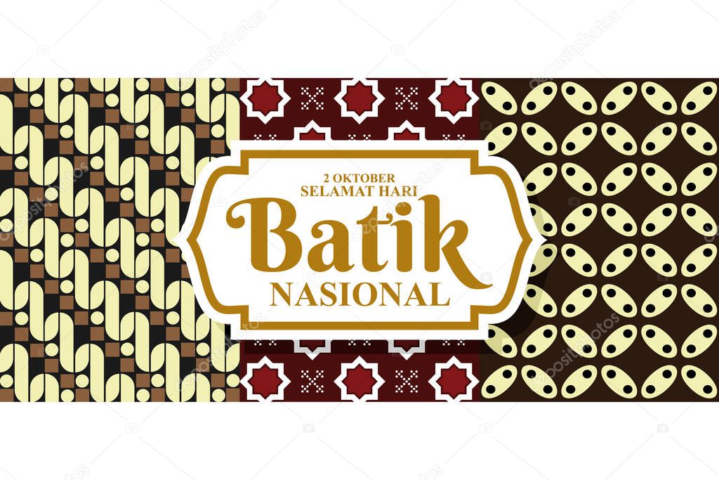Indonesian Holiday Batik Day Illustration.Traducción: 02 de octubre ...