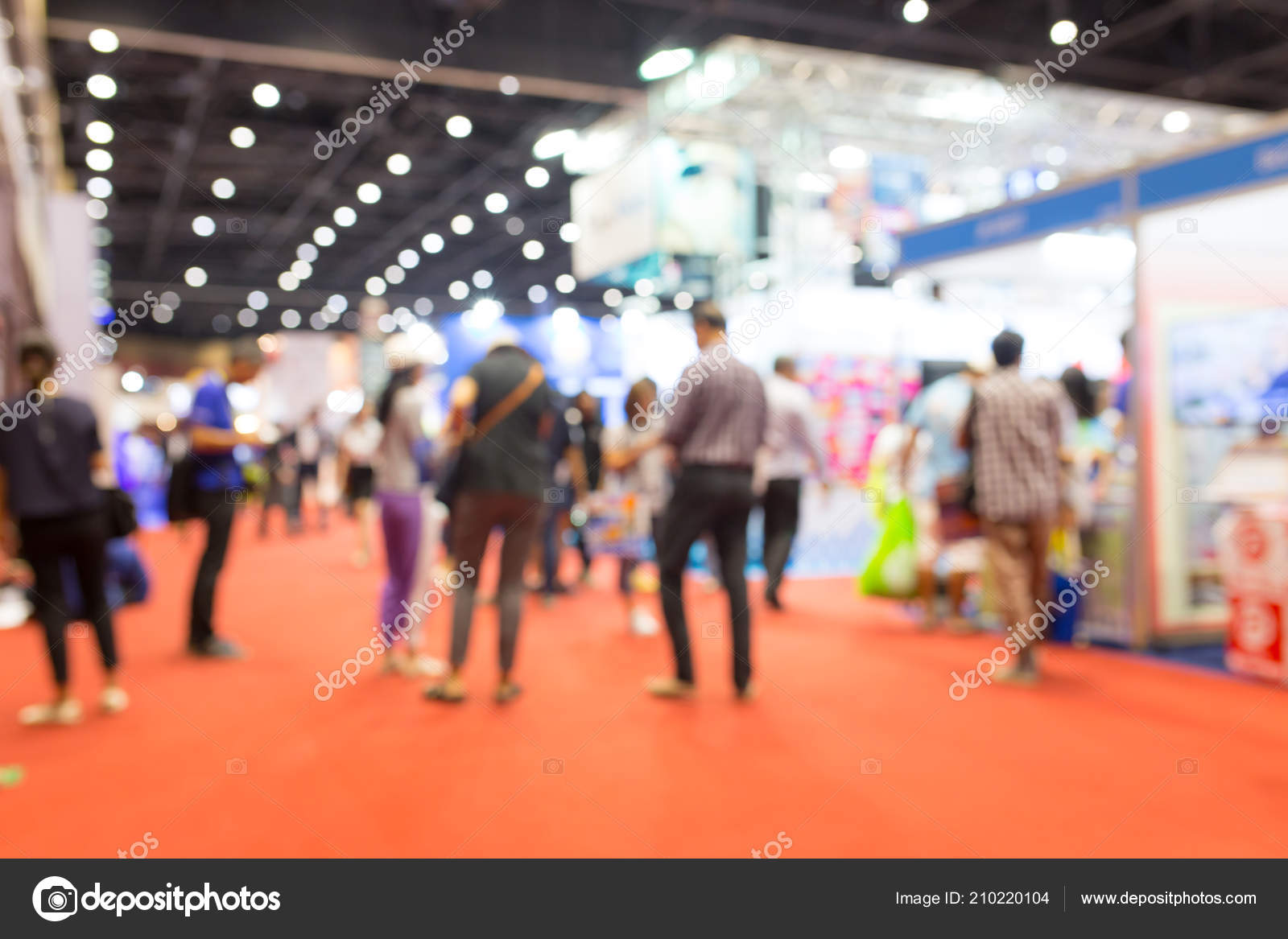 Abstract Blurred Event Exhibition People Background Business Convention ...