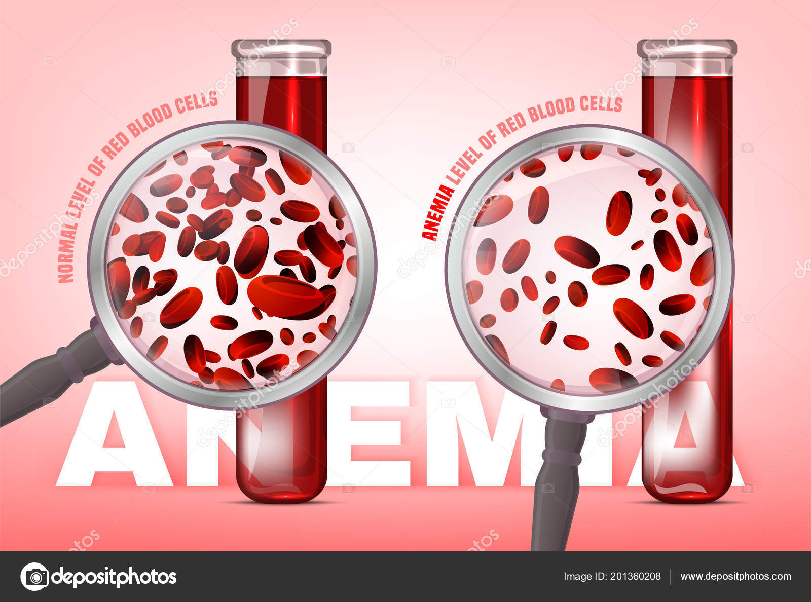 Anemia level of blood cells Stock Vector Image by ©annyart #201360208