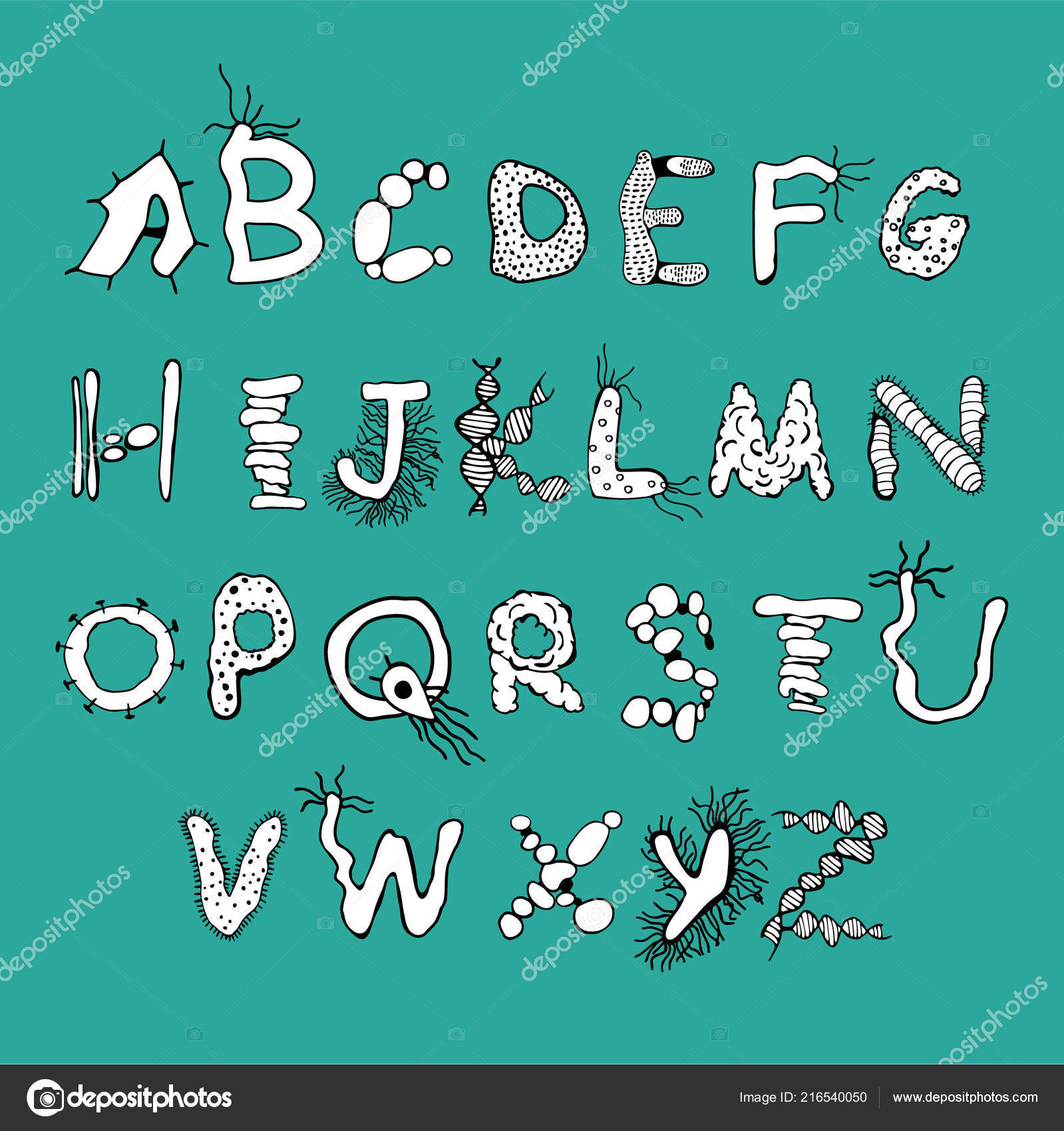 Bold Biology Font Stock Vector Image by ©annyart #216540050