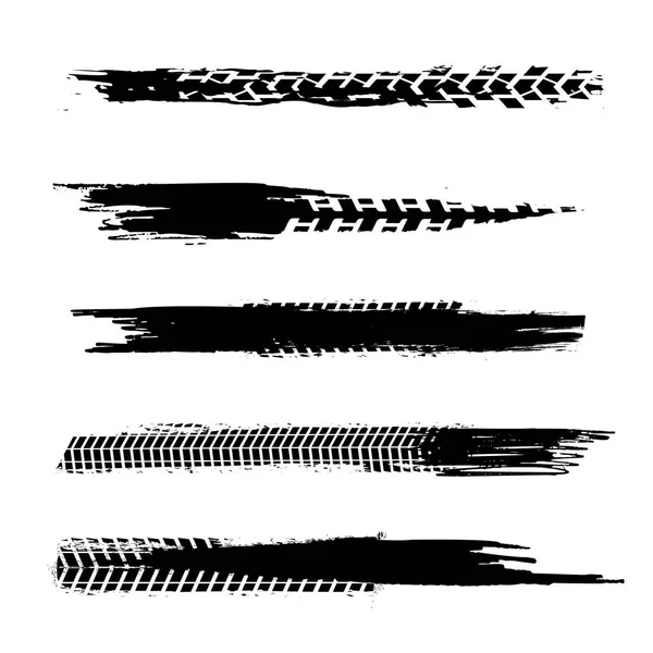 Tire Tracks Elements Stock Vector by ©annyart 191248450
