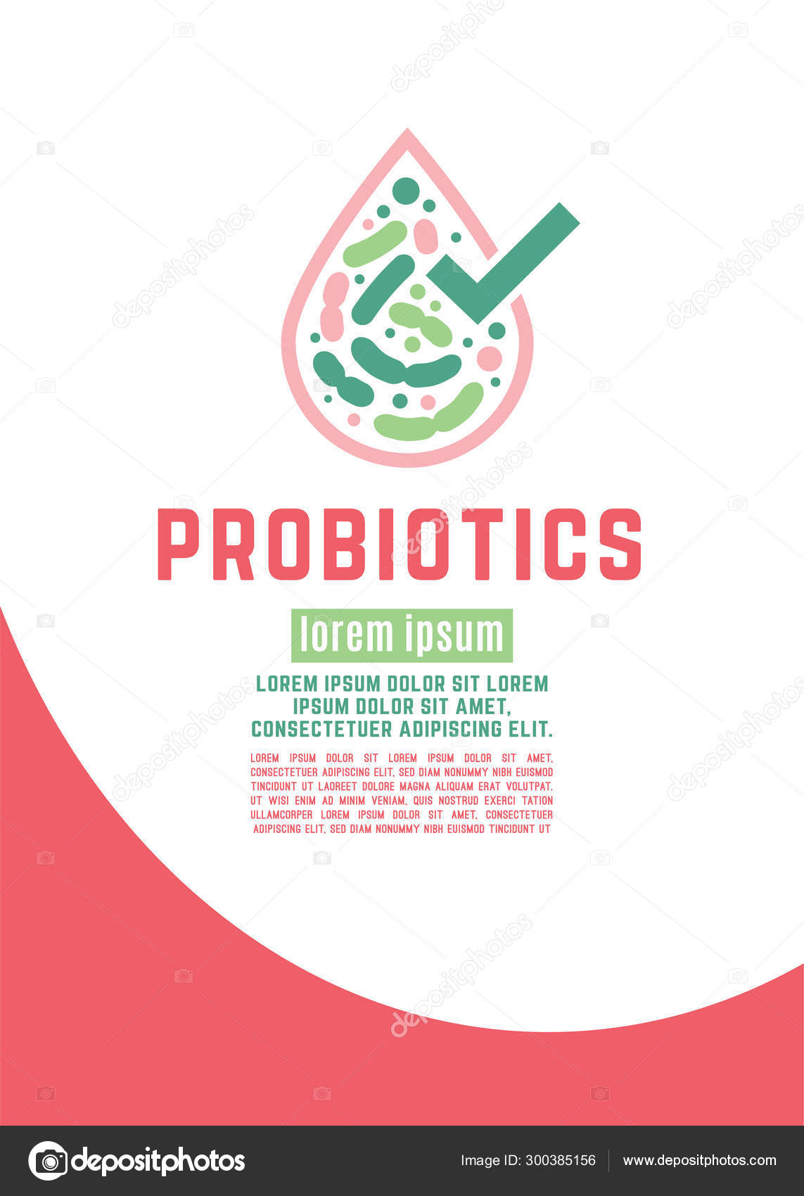 Probiotics vector poster Stock Vector by ©annyart 300385156