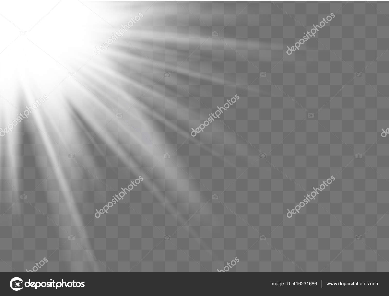 Horizontal white rays. Stock Vector by ©polyashenkohelena.gmail.com ...