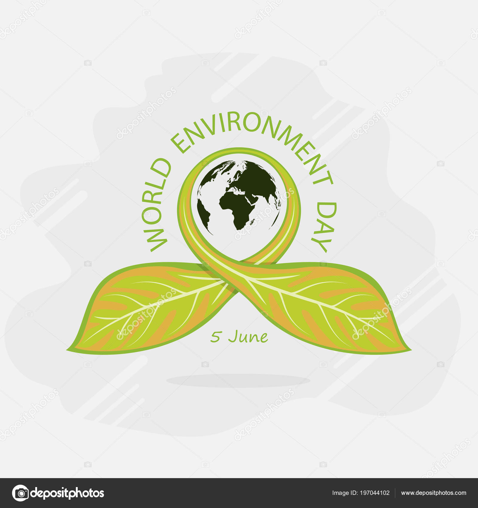 Globe Leaf Sign World Environment Day Concept Vector Logo Design Stock ...