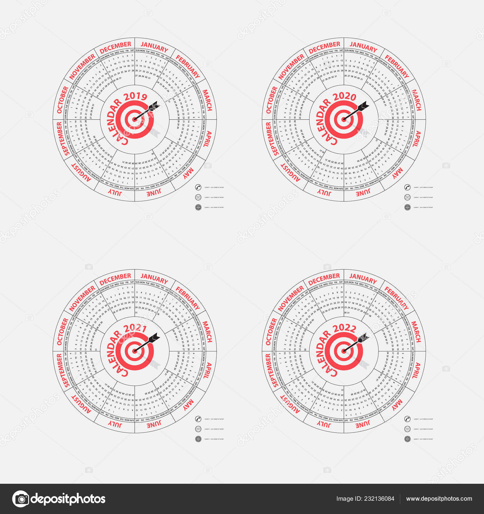 Calendar 2019 2020 2021 2022 Calendar Template Calendar Design Yearly ...