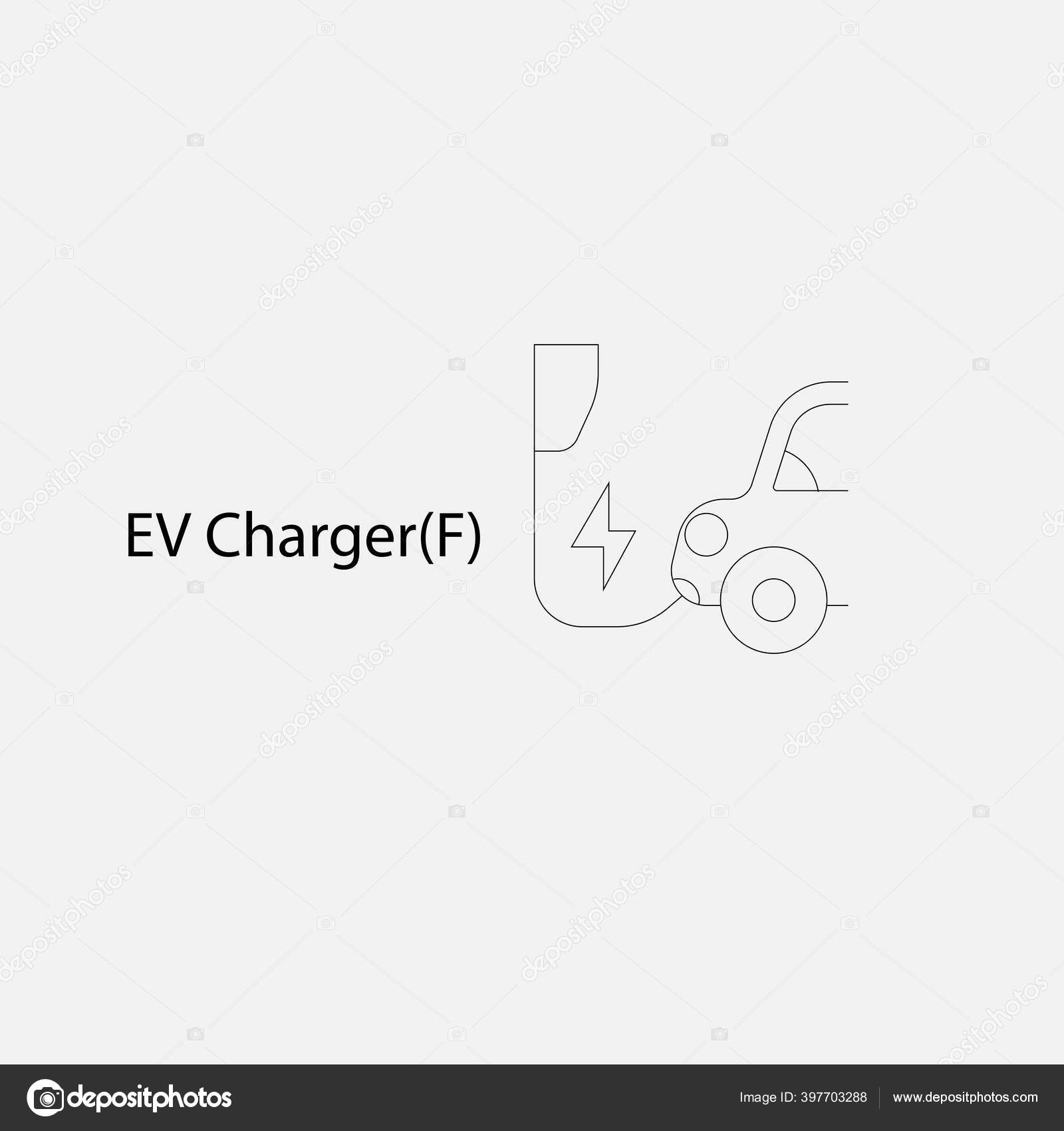 Bev Battery Electric Vehicle Icon Electric Car Icon Charger Station ...