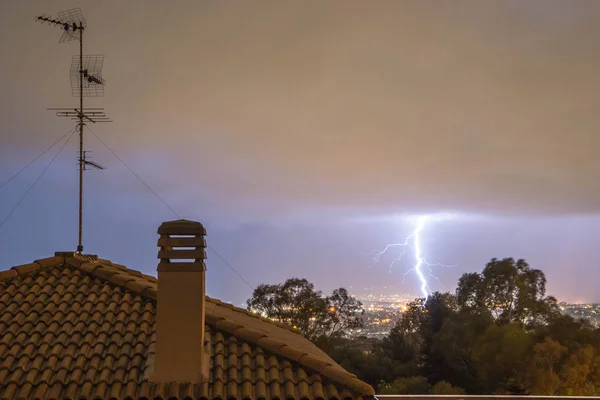 Lightning strike home Stock Photos, Royalty Free Lightning strike home ...