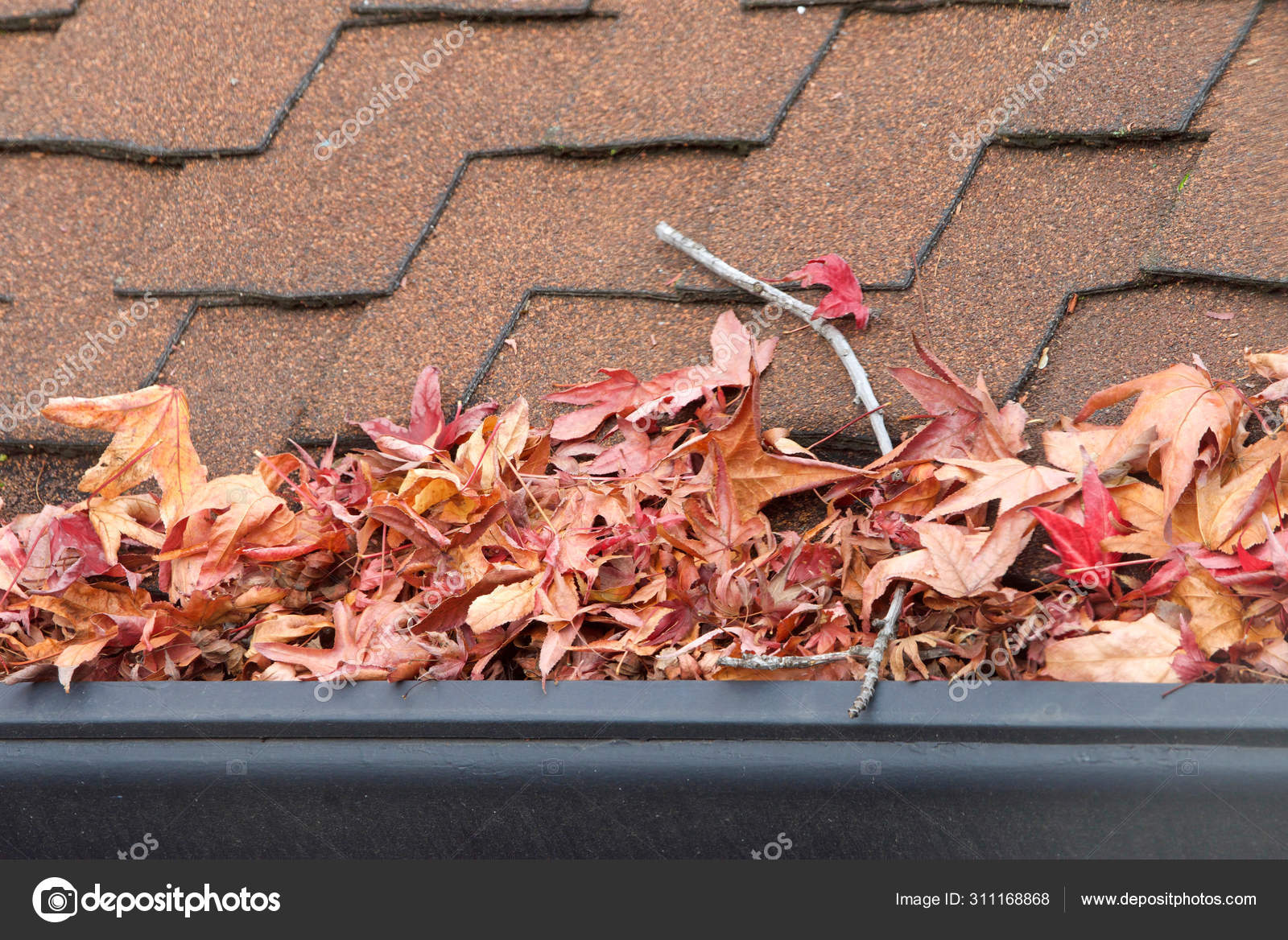 Rain Gutters Roof Gutter Guards Clogged Leaves Sticks Debris Trees ...