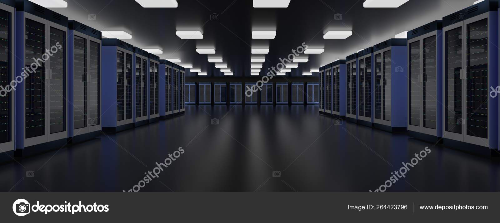 Centre de données de la salle serveur. Grappe matérielle de datacenter ...