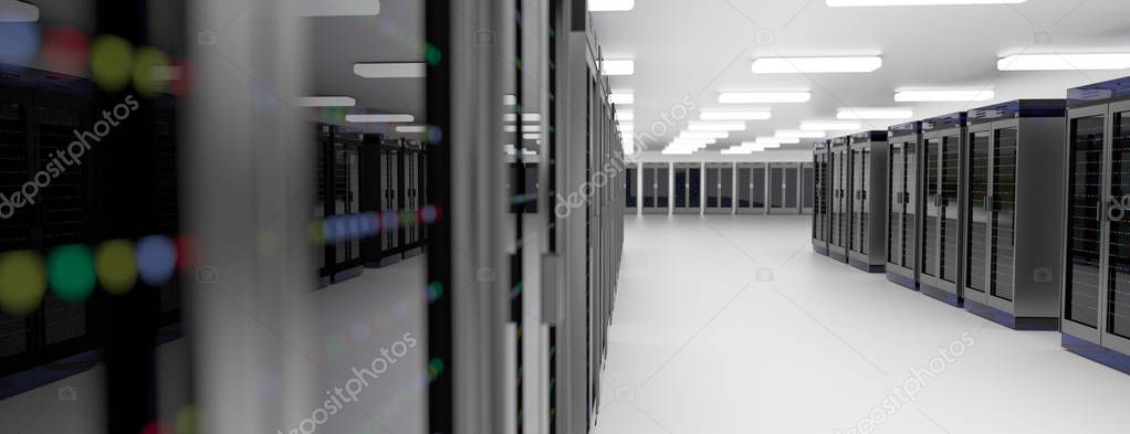 Centro de datos de la sala de servidores. Copia de seguridad, hosting ...