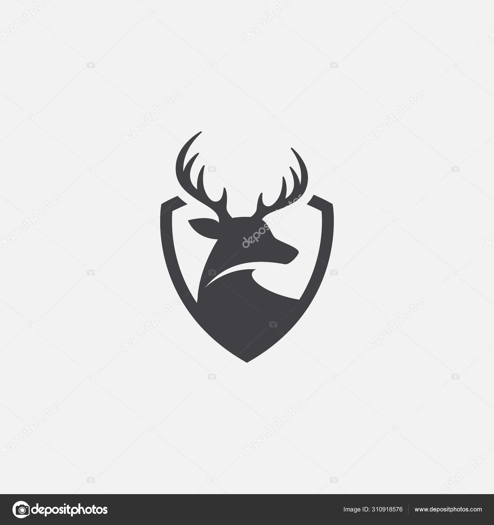 Hirschkopf Logos Inspiration Für Das Design Des Minimalistischen