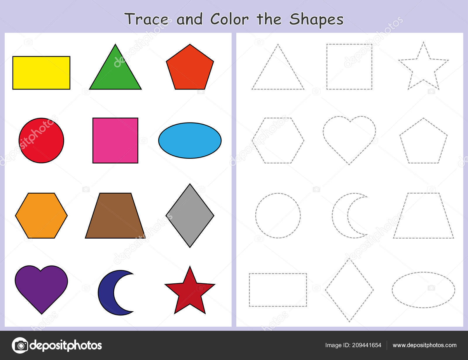 Hojas De Trabajo Para Trazar Formas En Preescolar