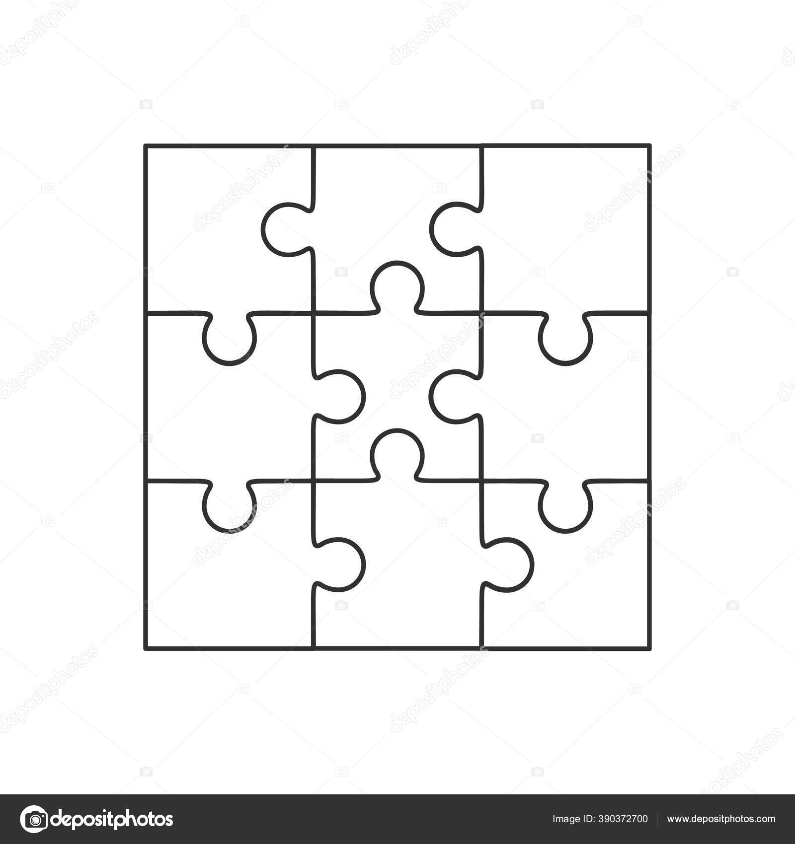 Jigsaw puzzle vector, nine pieces Stock Vector by ©binik1 390372700 Jigsaw puzzle vector, nine pieces Stock Vector by ©binik1 390372700