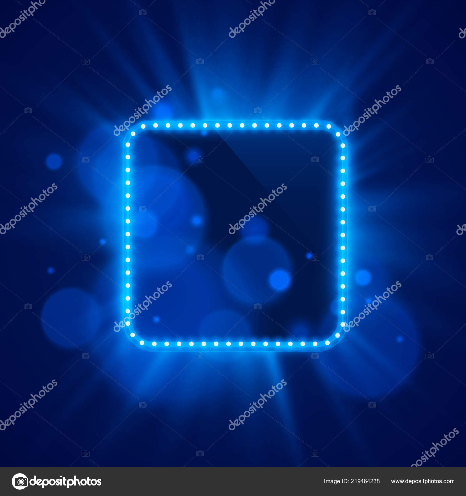 Neon frame light color blue Stock Vector by ©hobbit_art 219464238