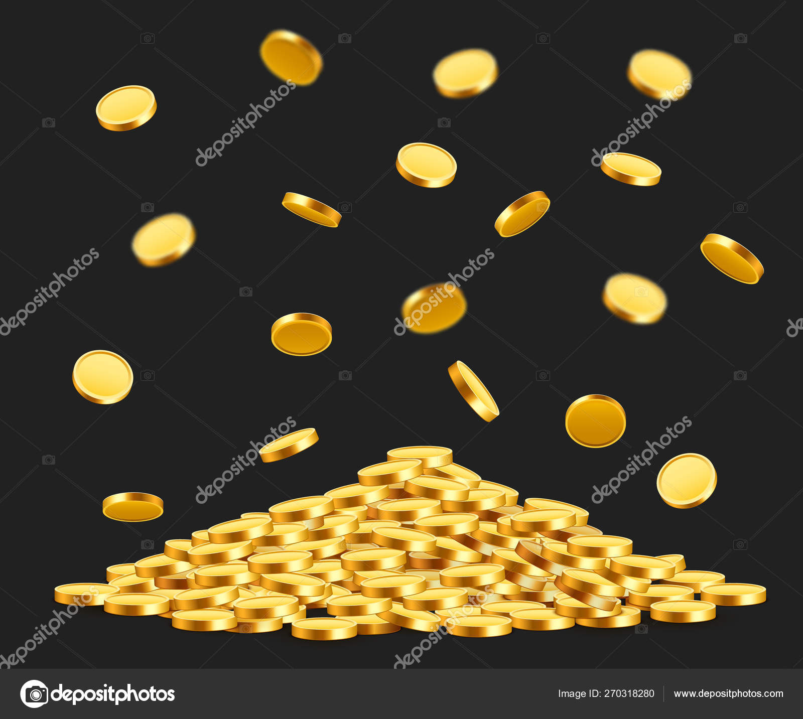 Falling Coins Vector
